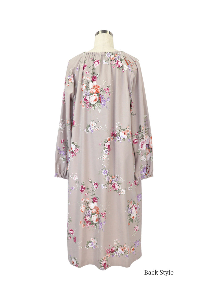 イクコ/IKUKO 綾ネル花柄プリント フロントギャザーネグリジェ – IKUKO ONLINE SHOP