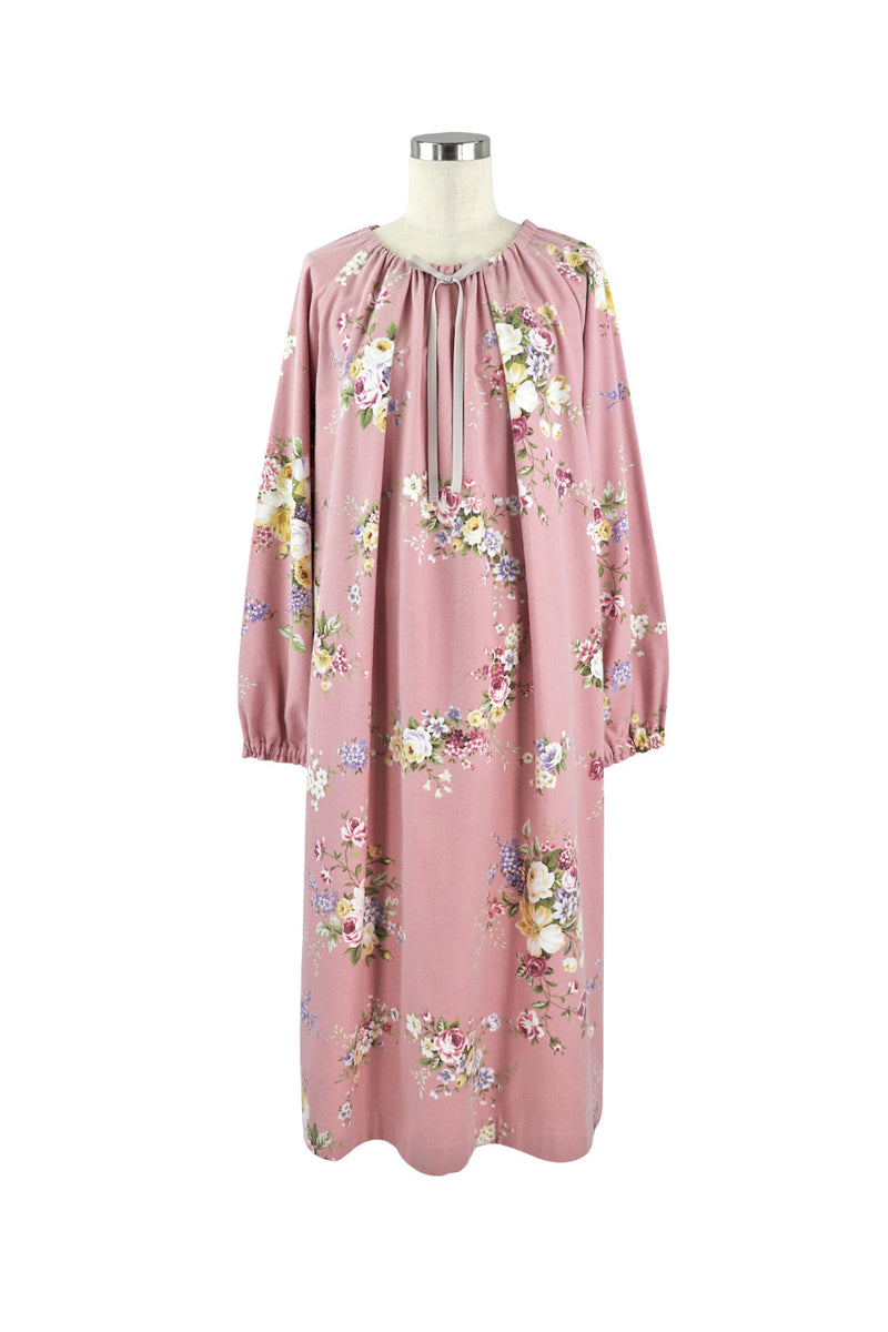 イクコ/IKUKO 綾ネル花柄プリント フロントギャザーネグリジェ – IKUKO ONLINE SHOP